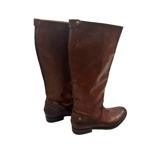 Frye | Shoes | Frye Melissa Button Riding Boots Cognac Brown Leather ...